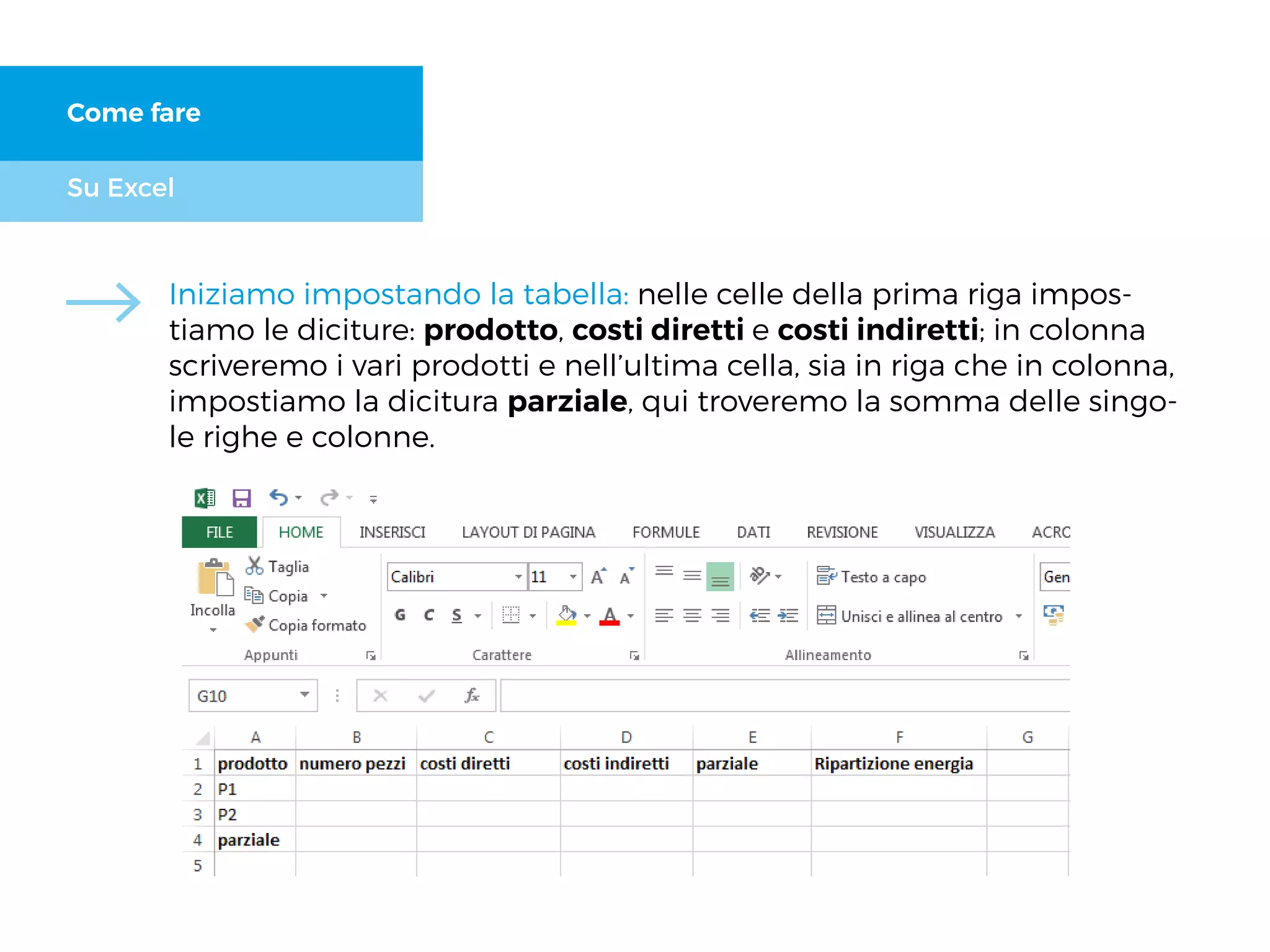 Excel: calcolare il costo del prodotto | PDF