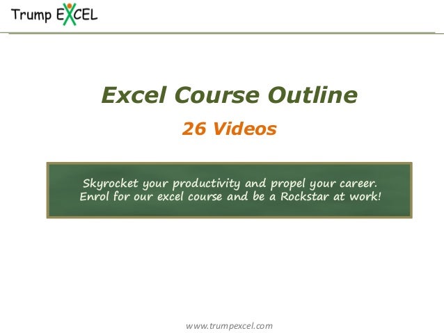 Online Excel Course (Basic to Advanced)