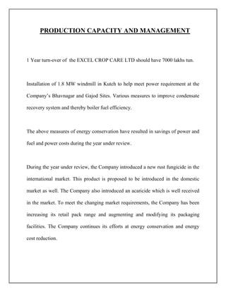 Excel crop care ltd | DOCX