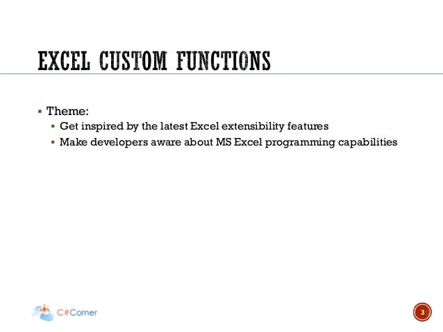 Excel custom functions feb 2019 c sharp corner toronto nilesh shah