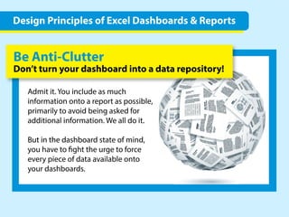 Design Principles of Excel Dashboards & Reports | PDF