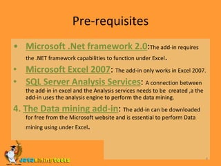 Excel Datamining Addin Advanced | PPT | Databases | Computer Software and Applications