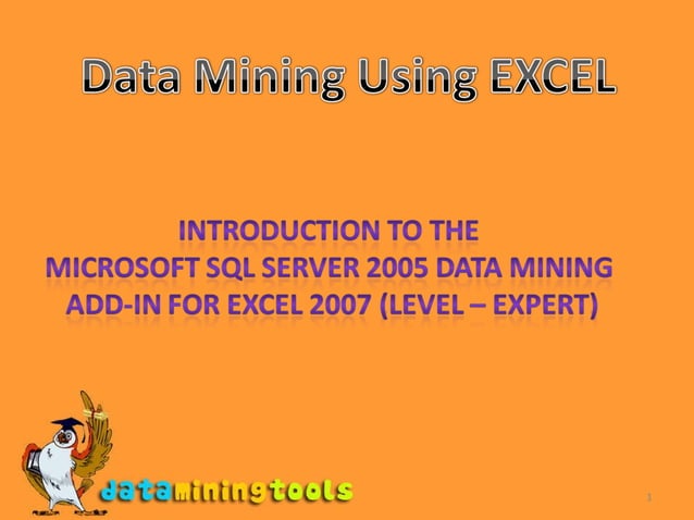 Excel Datamining Addin Beginner | PPT