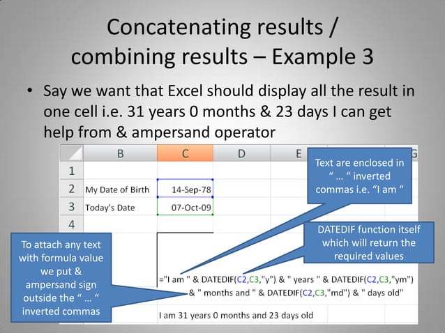 Excel DATEDIFF Function | PPT
