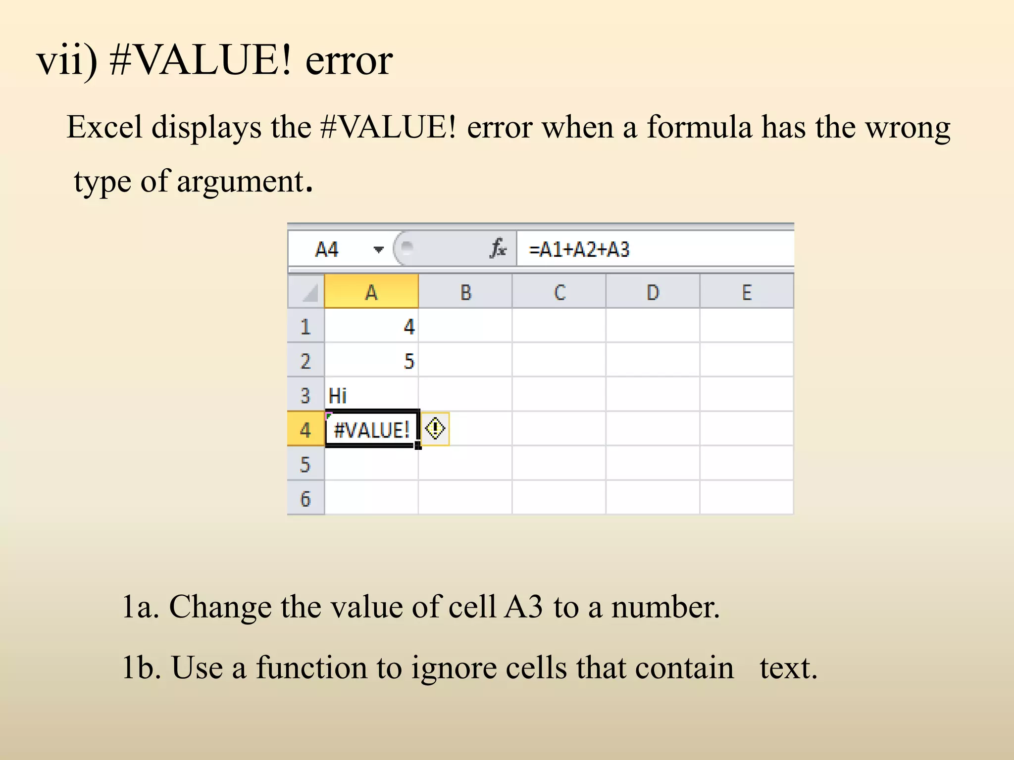 Excel error | PPTX