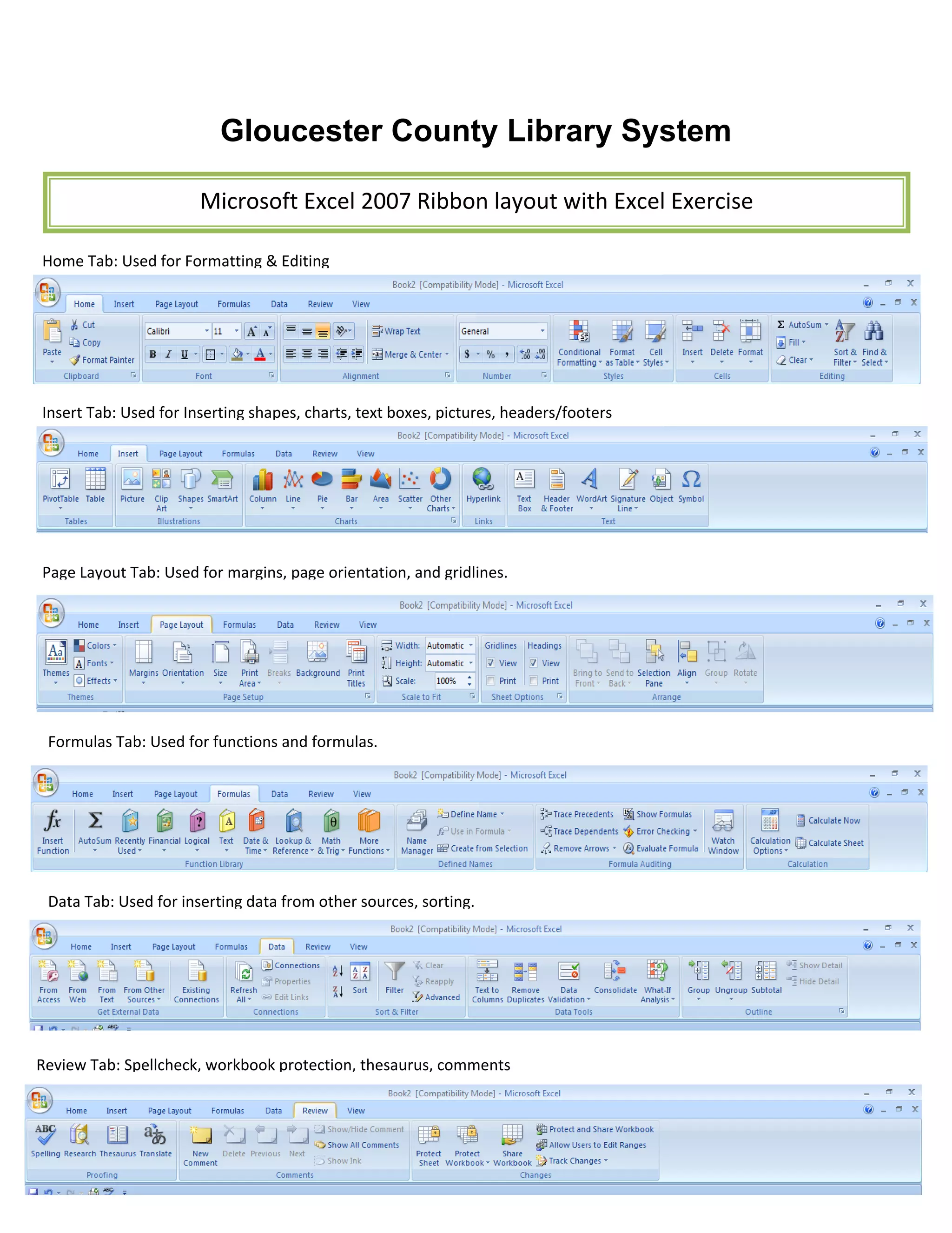 Excel exercise pdf | PDF