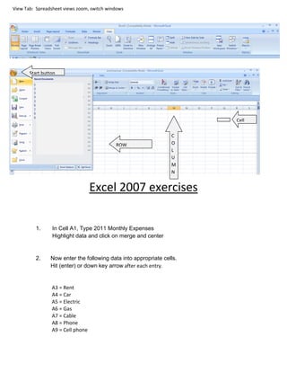 Excel exercise pdf | PDF