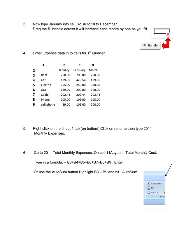 Excel exercise pdf | PDF | Business Accounting & Finance | Business