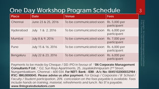 Excel and VBA based Financial Modeling Workshop | PPT