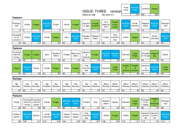 Excel flat plan for magazine