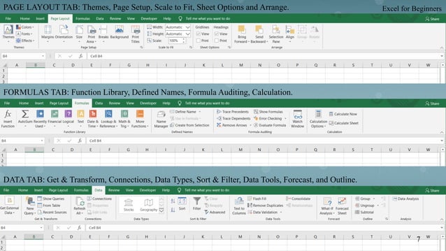 Excel for beginner | PPTX | Desktop Publishing | Computer Software and Applications