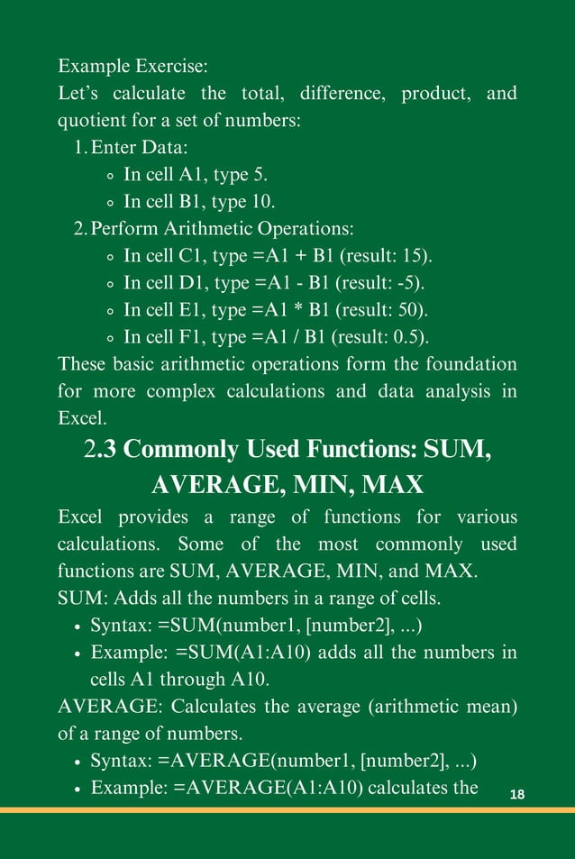Excel for Beginners and Beyond Introduction to Excel | PDF