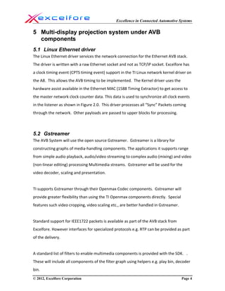 Excelfore Ethernet AVB Software Architecture on ARM Cortex SOCs (White ...