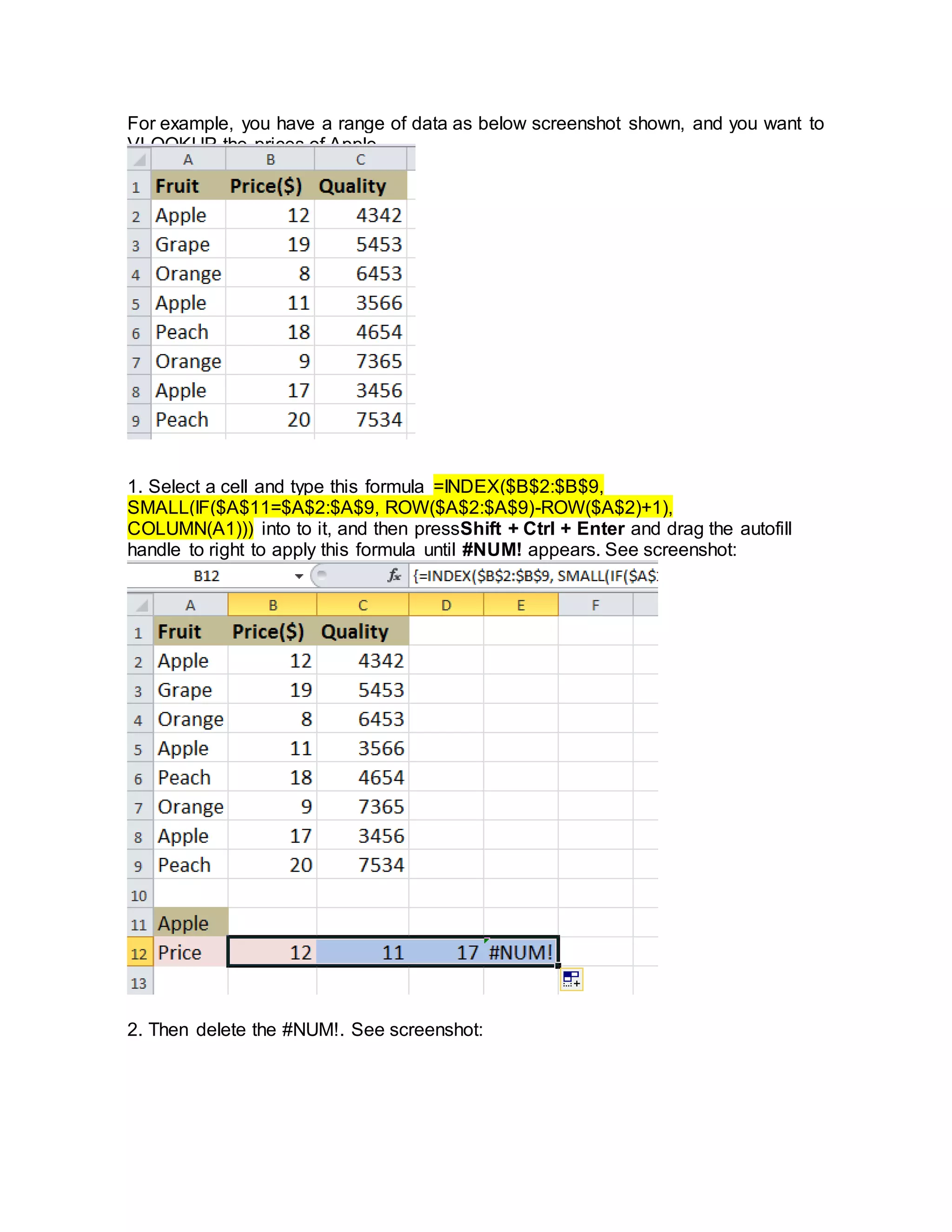 Excel formula | PDF