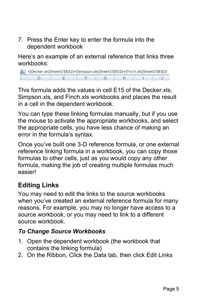 Excel Formula and Function Basics | PDF