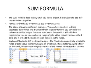 10 Excel Formulas that will help you in any Job | PPTX