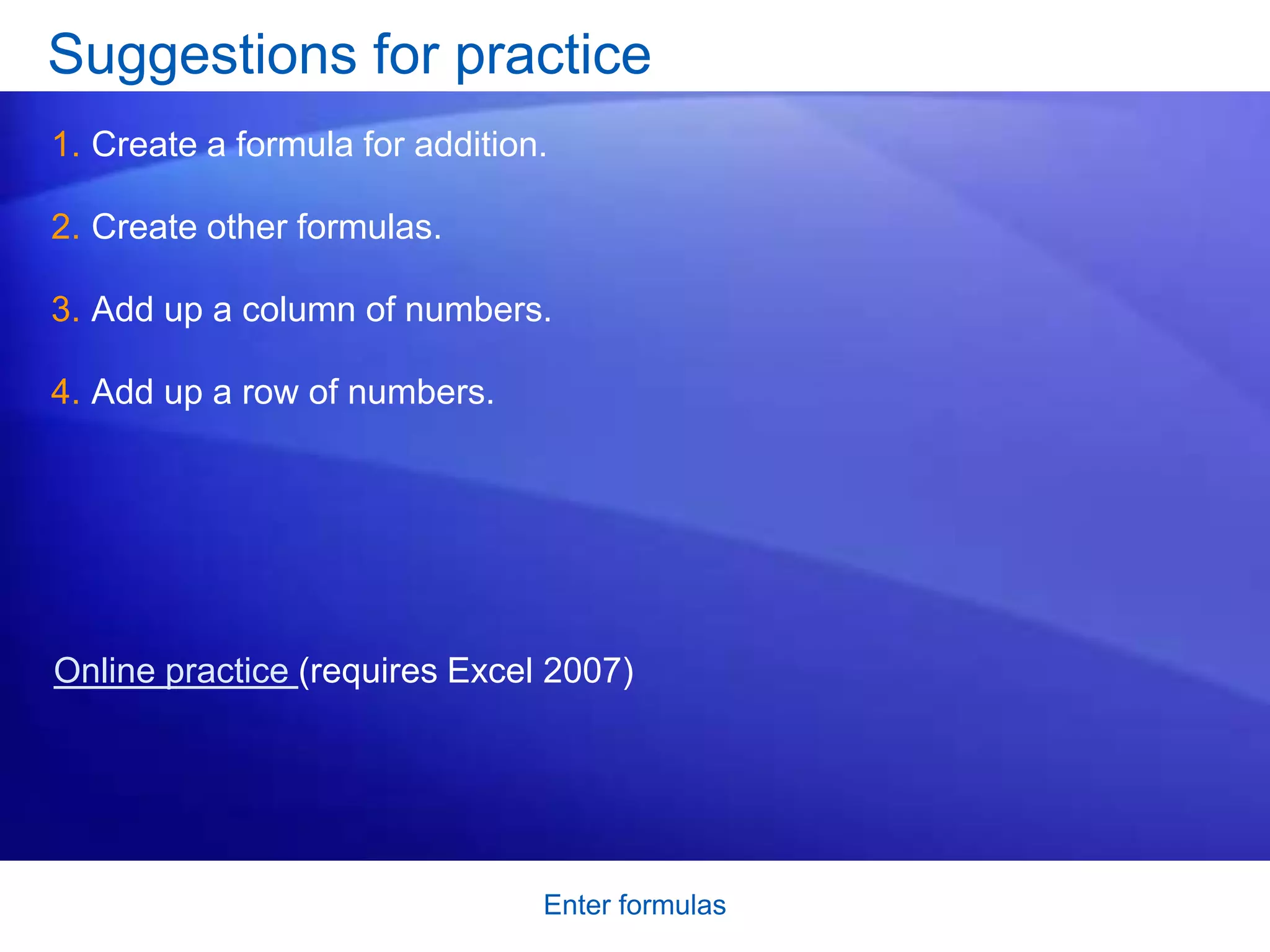 Excel formulas with-example-narration | PPTX
