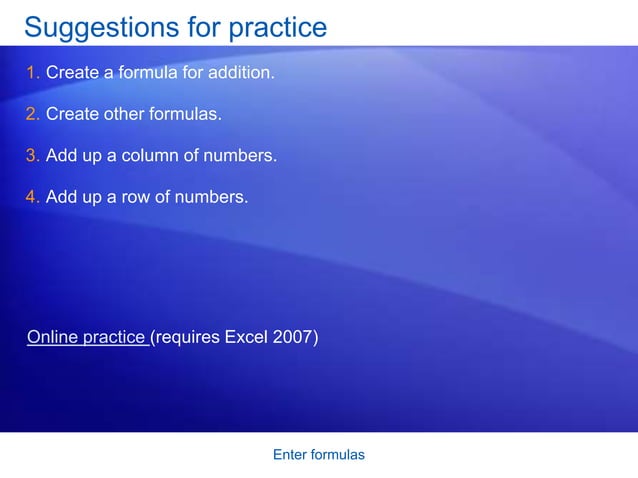 Excel formulas with-example-narration | PPT