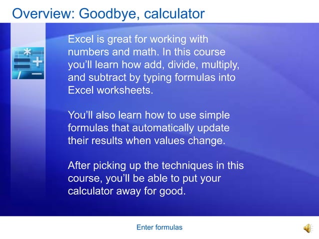 Excel formulas with-example-narration | PPTX