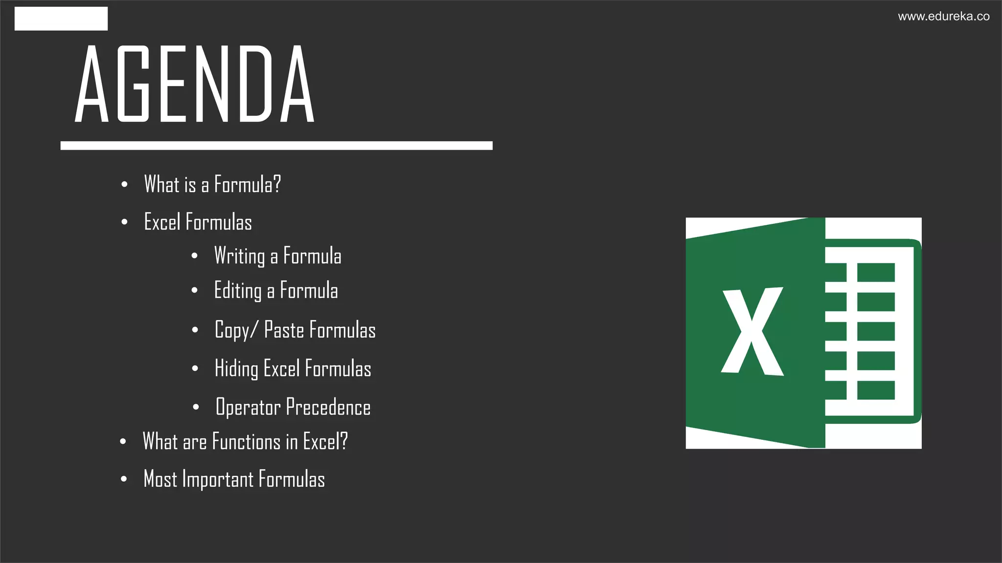 Excel Formulas And Functions Edureka Ppt