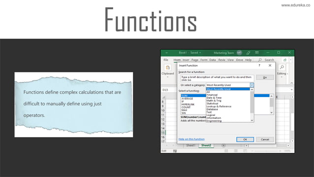 Excel Formulas And Functions Edureka Ppt