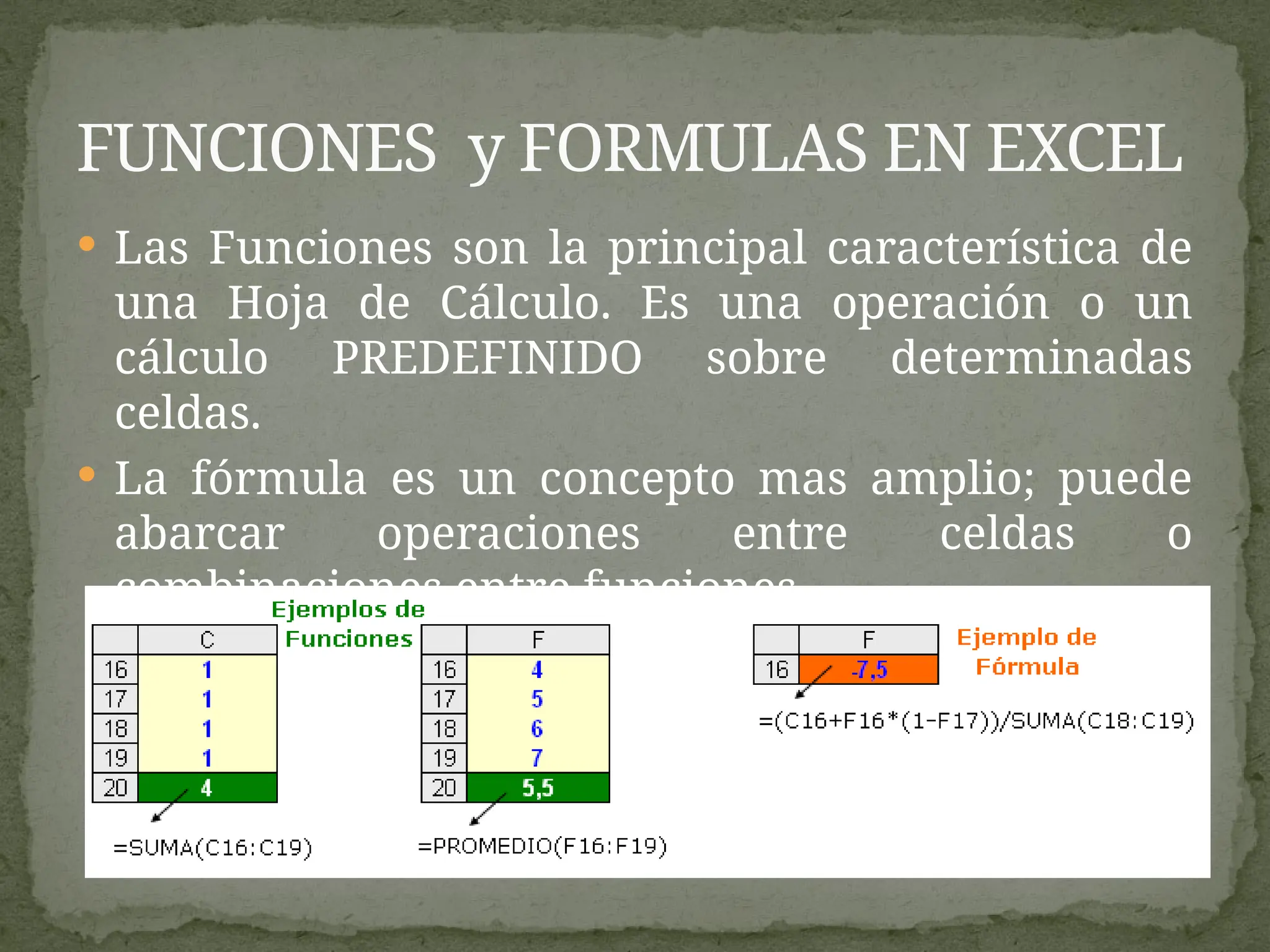 Formulas y funciones en Excel, tipos de referencias | PPTX