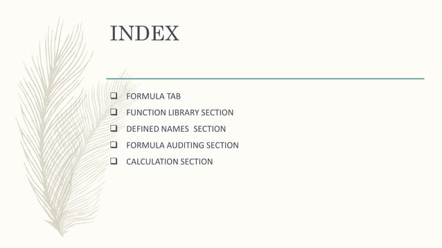 EXCEL FORMULA TAB | PPTX