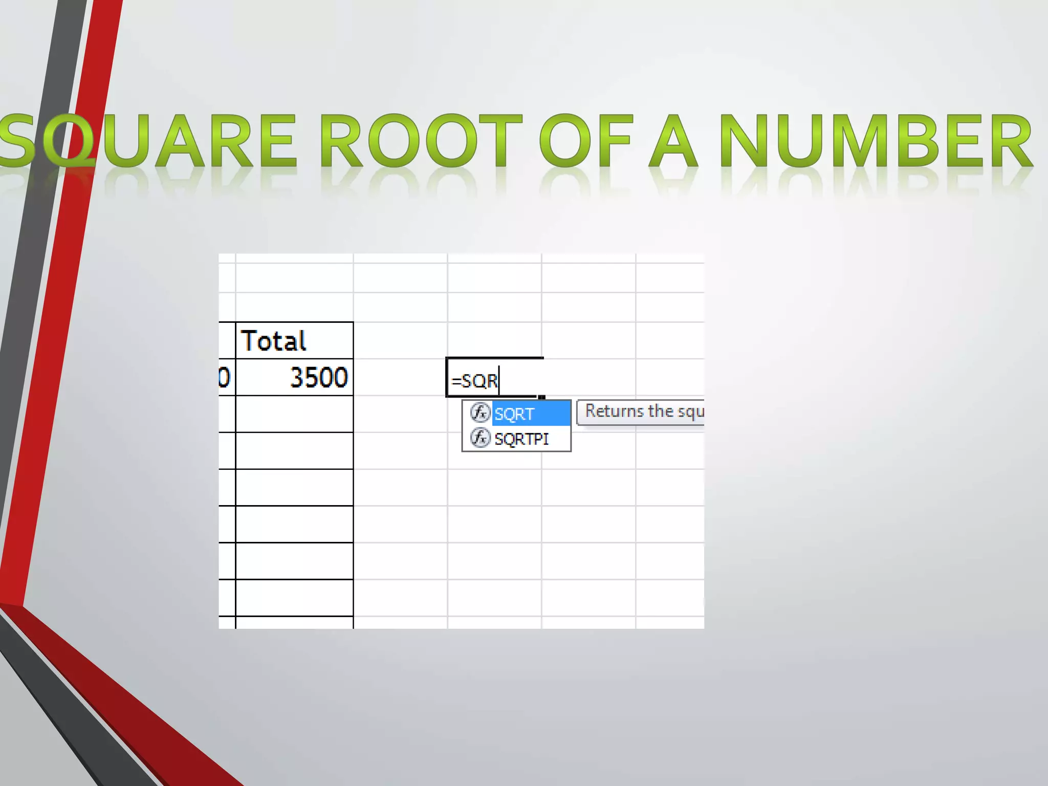 Excel functions | PPT