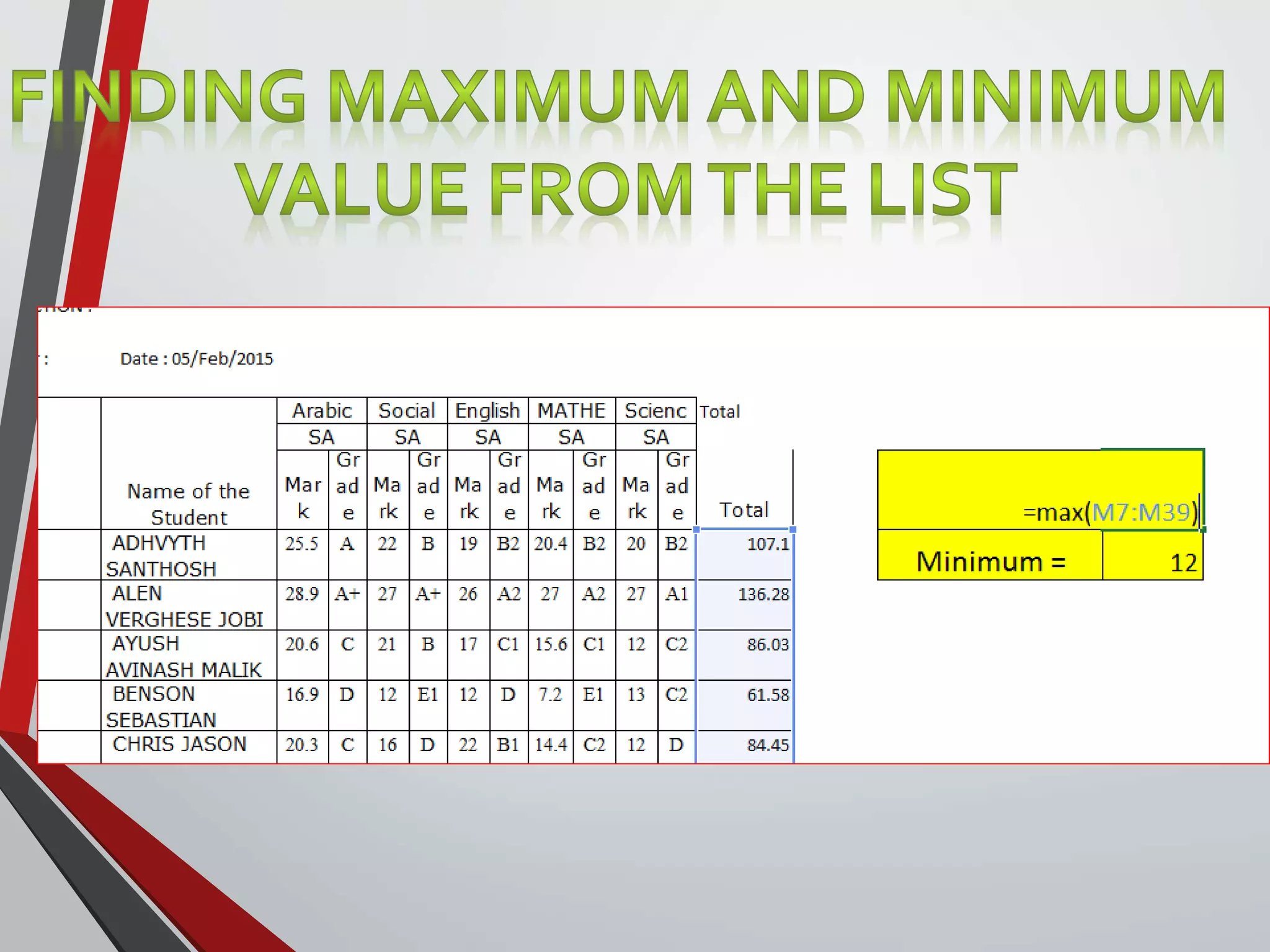 Excel functions | PPT