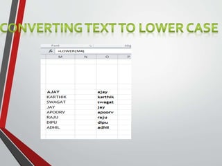 Excel functions | PPT