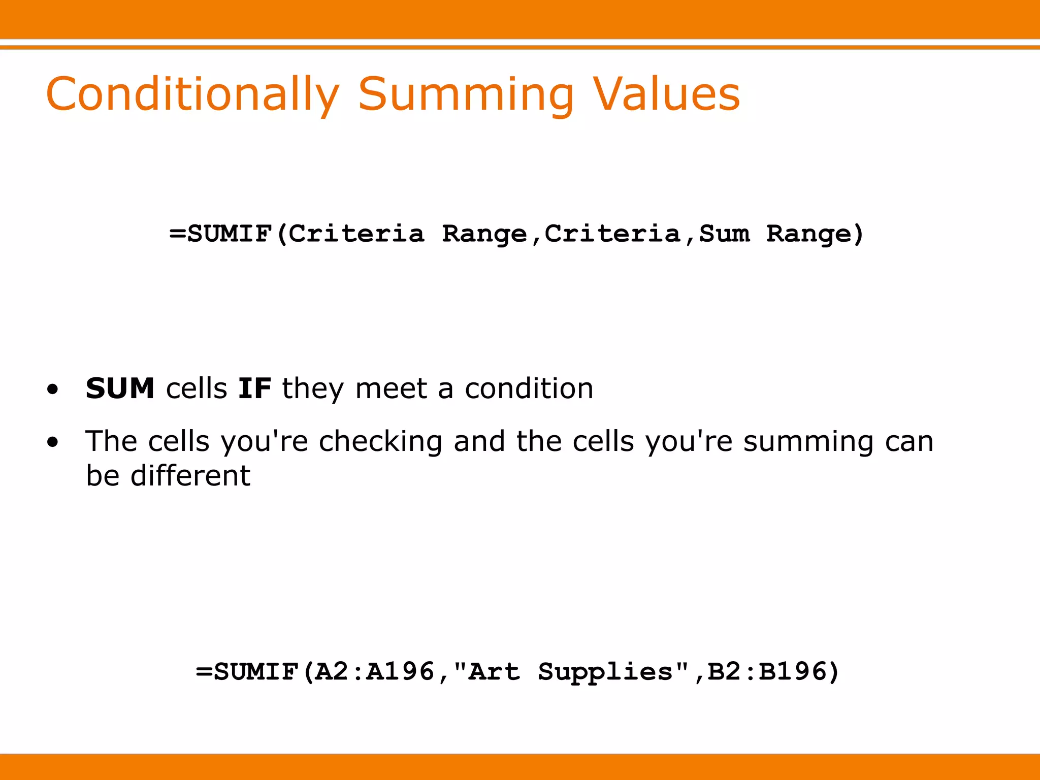 Excel Functions Formulas Prepared By Singh Institute Rk Puram Ppt
