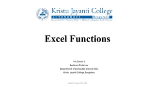 Basic Excel Functions available in MS Excel | PPTX