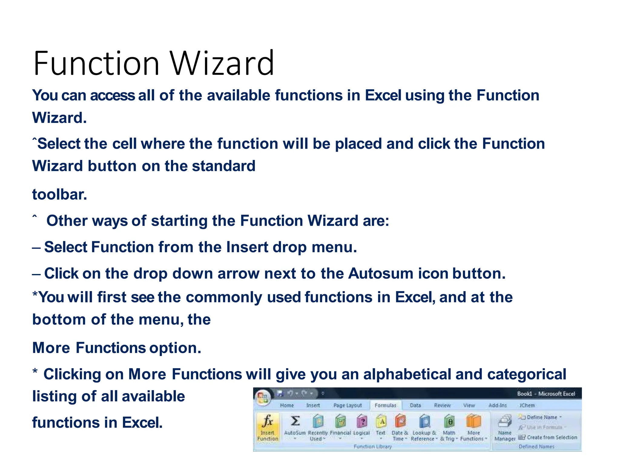 Useful Excel Functions And Formula Used Everywhere Pptx
