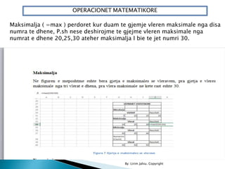Microsoft Office Excel , Funksionet (Sum,Sumif,Sumifs),Operacionet ...