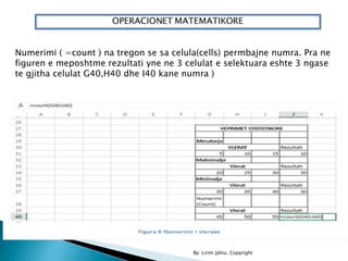 Microsoft Office Excel , Funksionet (Sum,Sumif,Sumifs),Operacionet ...