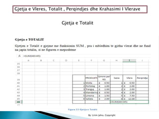 Microsoft Office Excel , Funksionet (Sum,Sumif,Sumifs),Operacionet ...