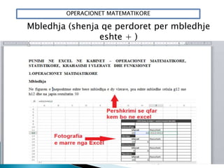 Microsoft Office Excel , Funksionet (Sum,Sumif,Sumifs),Operacionet ...