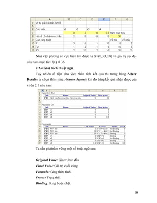 Excel giai bai toan qhtt | PDF