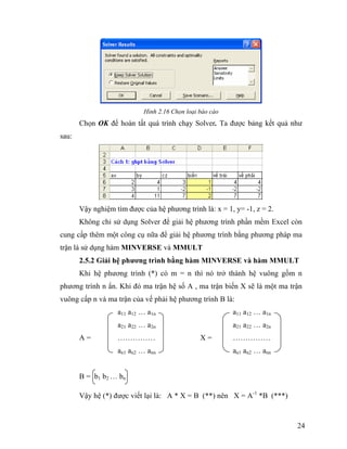 Excel giai bai toan qhtt | PDF
