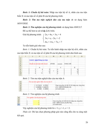 Excel giai bai toan qhtt | PDF