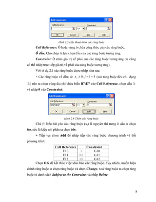 Excel giai bai toan qhtt | PDF