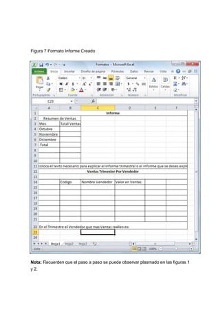 Excel guia 1, formato de informes | PDF