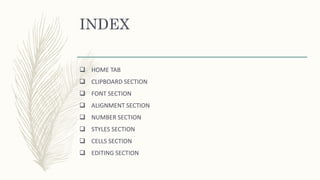 EXCEL HOME TAB | PPTX