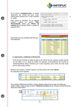 Excel - Fichas de Aprendizaje 2014 | PDF