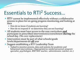 Excell response to intervention and instruction presentation (rti2) | PPT