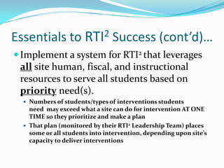 Excell response to intervention and instruction presentation (rti2) | PPT