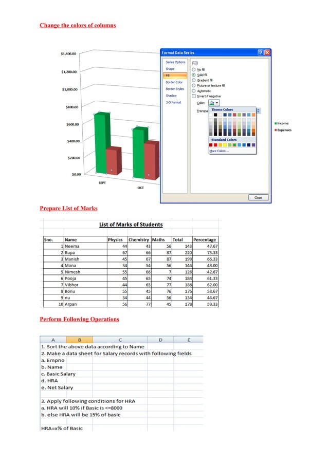 Excel lab excercise | DOC