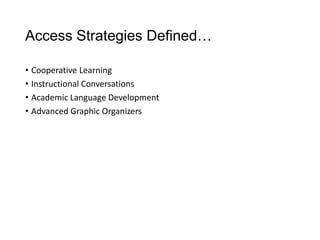 Excell access strategies | PPTX
