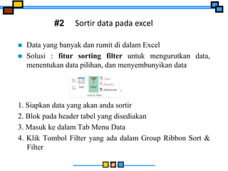 Excel lanjutan 1 | PPT
