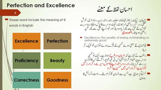 Excellence ihsaan perfection in Islam | PPTX